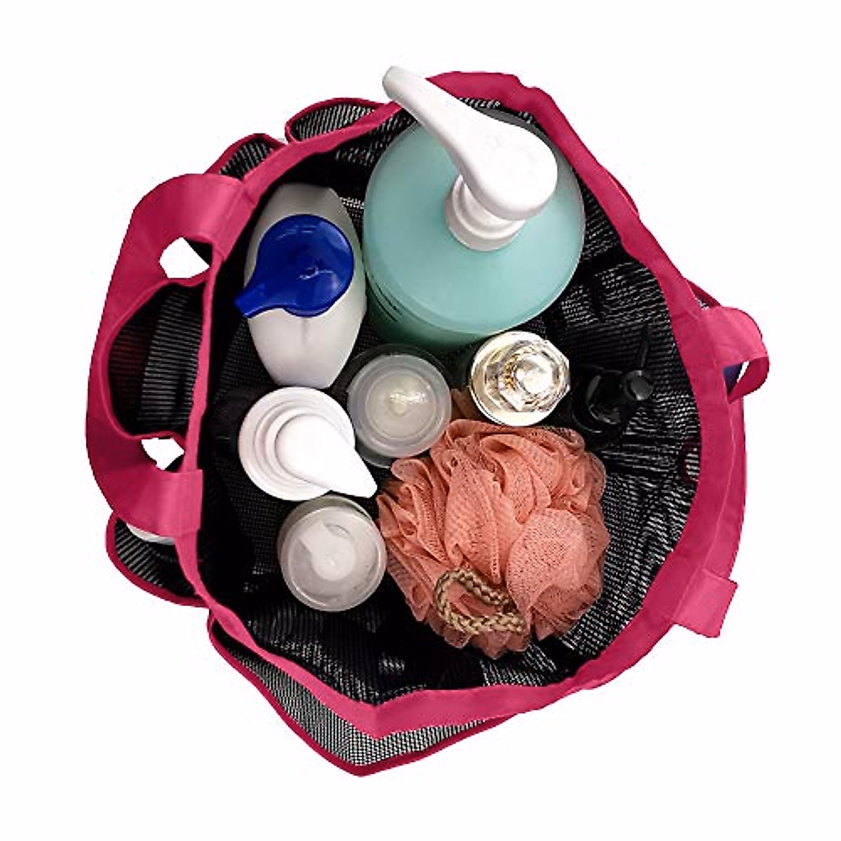 SPINFOX 2 Pack Mesh Shower Caddy, Quick Dry Shower Tote Bag Hanging Toiletry with 2 Handles for Shampoo, Conditioner, Soap and Other Bathroom Accessories