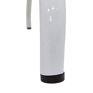 Calico Designs Adelaide Mid Back Swivel, Home Office Accent Chair with Arms, No Casters in White Metal Legs/Dark Grey Tufted Faux Suede with Stitch Detail