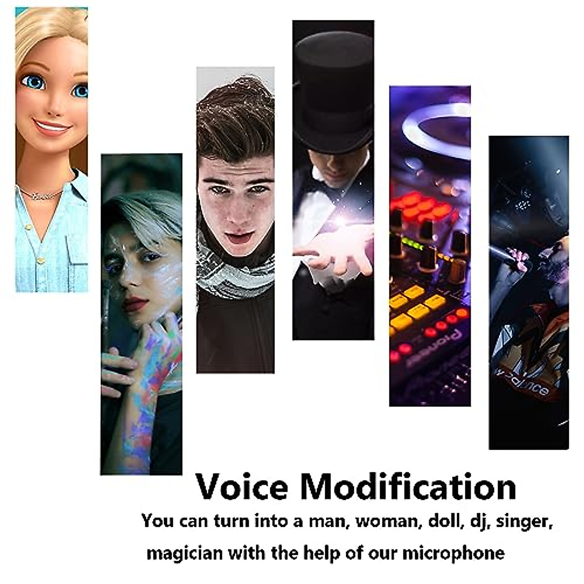 Phasetech Soundbar with 2 Wireless Microphones 2.1CH Bluetooth Sound Bar with Subwoofer, Karaoke Machine with Vocal Elimination, Sound Modification, Ambient Special Sound for Home Theater Audio