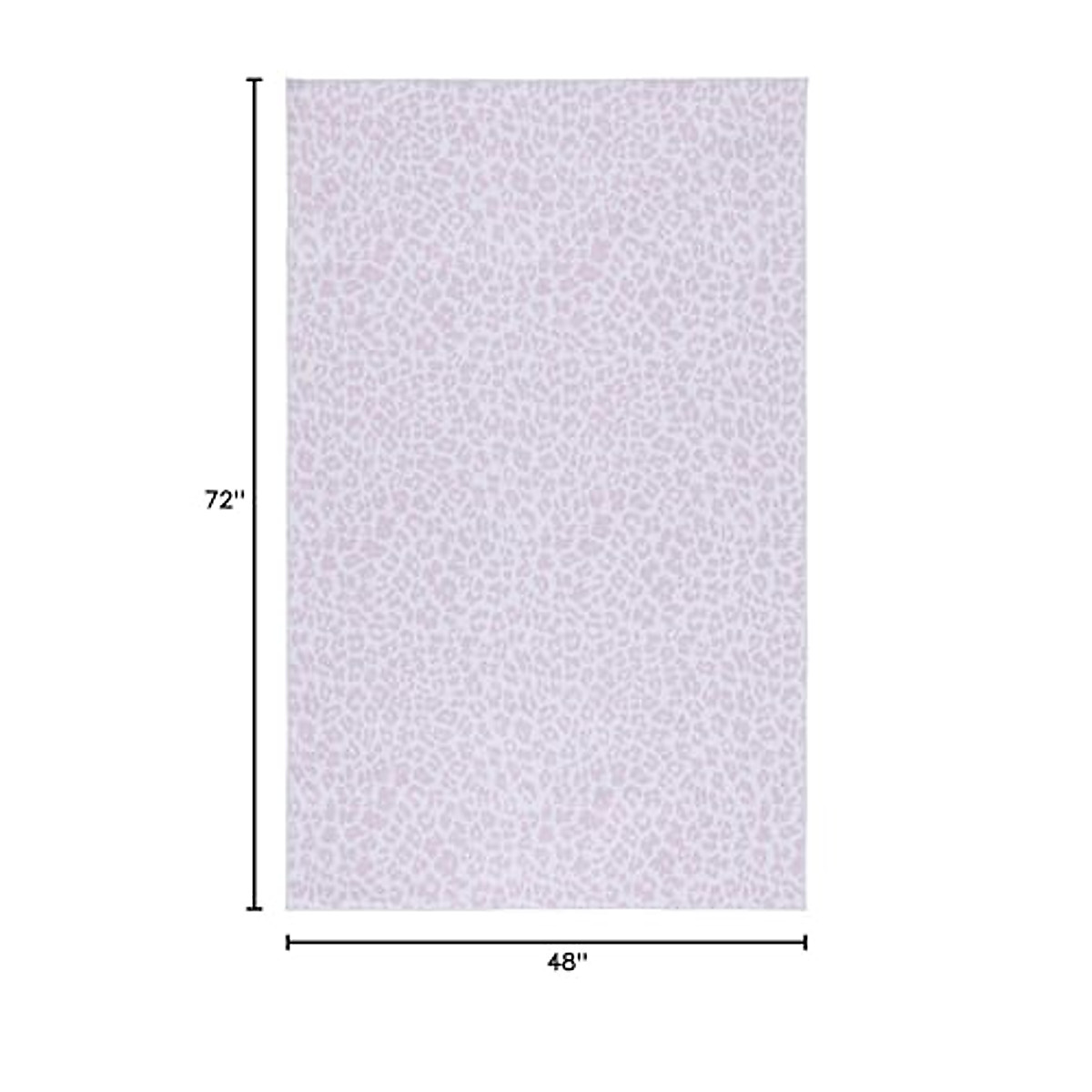 SAFAVIEH Faux Hide Collection Accent Rug - 4' x 6', Ivory & Pink, Leopard Design, Non-Shedding & Easy Care, Machine Washable Ideal for High Traffic Areas in Entryway, Living Room, Bedroom (FAH505B)