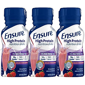 Ensure High Protein Nutrition Shake, Strawberry, 6 Count