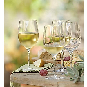 Luigi Bormioli Palace 11 oz White Wine Glasses (Set Of 6), Clear