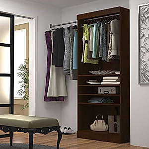 Bestar Pur Closet Organizer in Chocolate, 36W