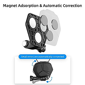 SUREWO Magnetic Action Camera Mount for Gopro,Magnetic Fence Mount Compatible with GoPro Hero 11 10 9 8 7 6 5 Black,DJI Osmo Action 3,Crosstour/Campark/AkASO and More