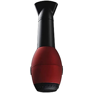 Ovente 1875 Watt Professional Hair Dryer with Diffuser, Ionic & Tourmaline Technology, For Body, Volume & Smoothing, Concentrator Attachment & Travel Bag, Lightweight for Home Use, Black & Red X3400BR