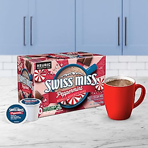 Swiss Miss Peppermint Hot Cocoa, Keurig Single-Serve K-Cup Pods, 10 Count
