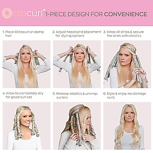Octocurl Heatless Curls Headband - Hair Curlers to Sleep In - Heatless Curlers for Long Hair (Cotton - Pink)