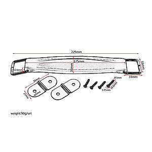 Guitar Amplifier Handle,PU Leather Internal Steel Leather Style Replacement Strap Handle Amp Handle Strap for Guitar Amplifiers Speaker (black)