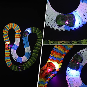 Save Unicorn Tracks Cars only Replacement, Race Cars for Tracks with 3 Flashing LED Lights, Racing Car Track Accessories Glow in The Dark, Compatible with Most Tracks for Kids Boys and Girls(3pack)