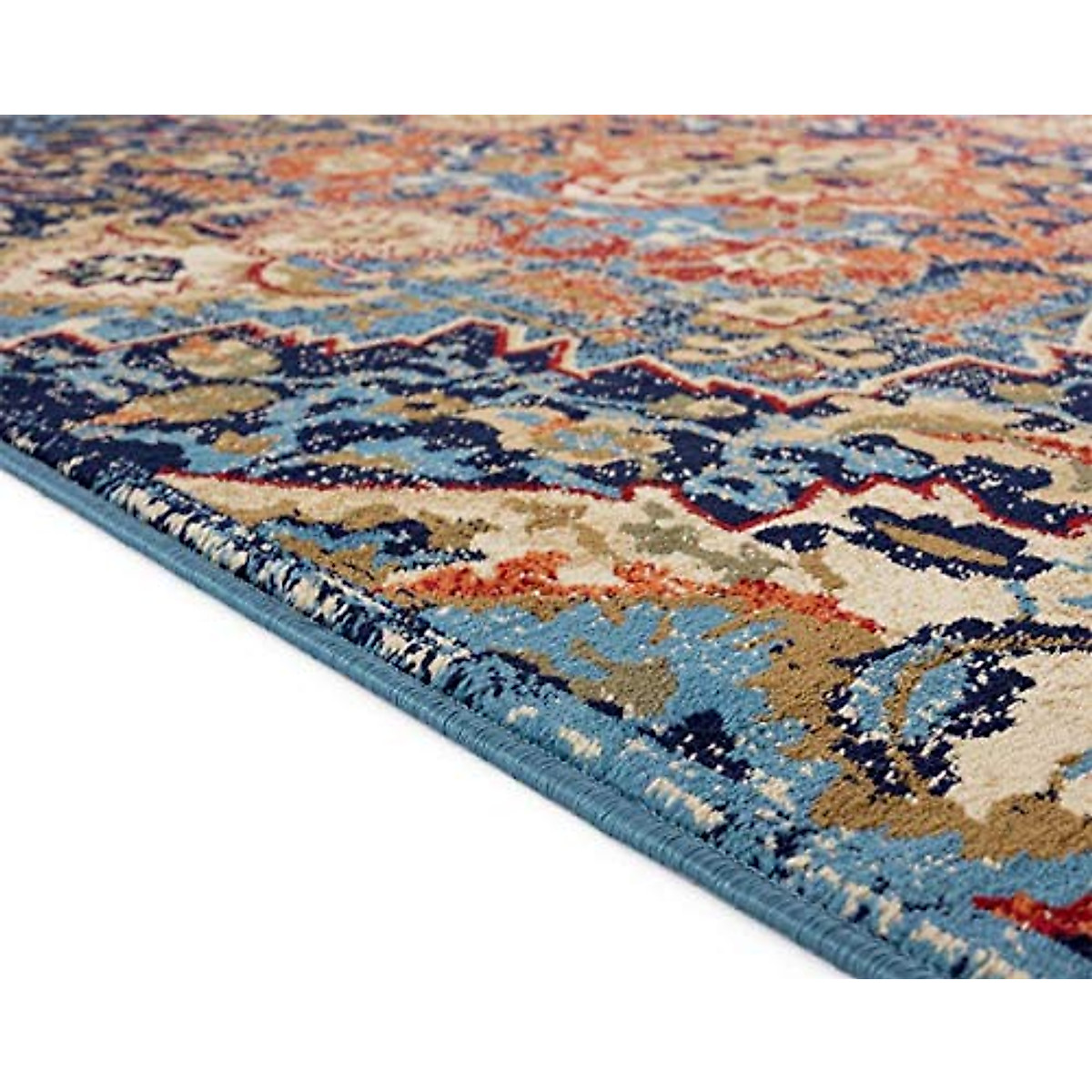 LUXE WEAVERS Howell Collection Oriental 8x10 Blue Area Rug