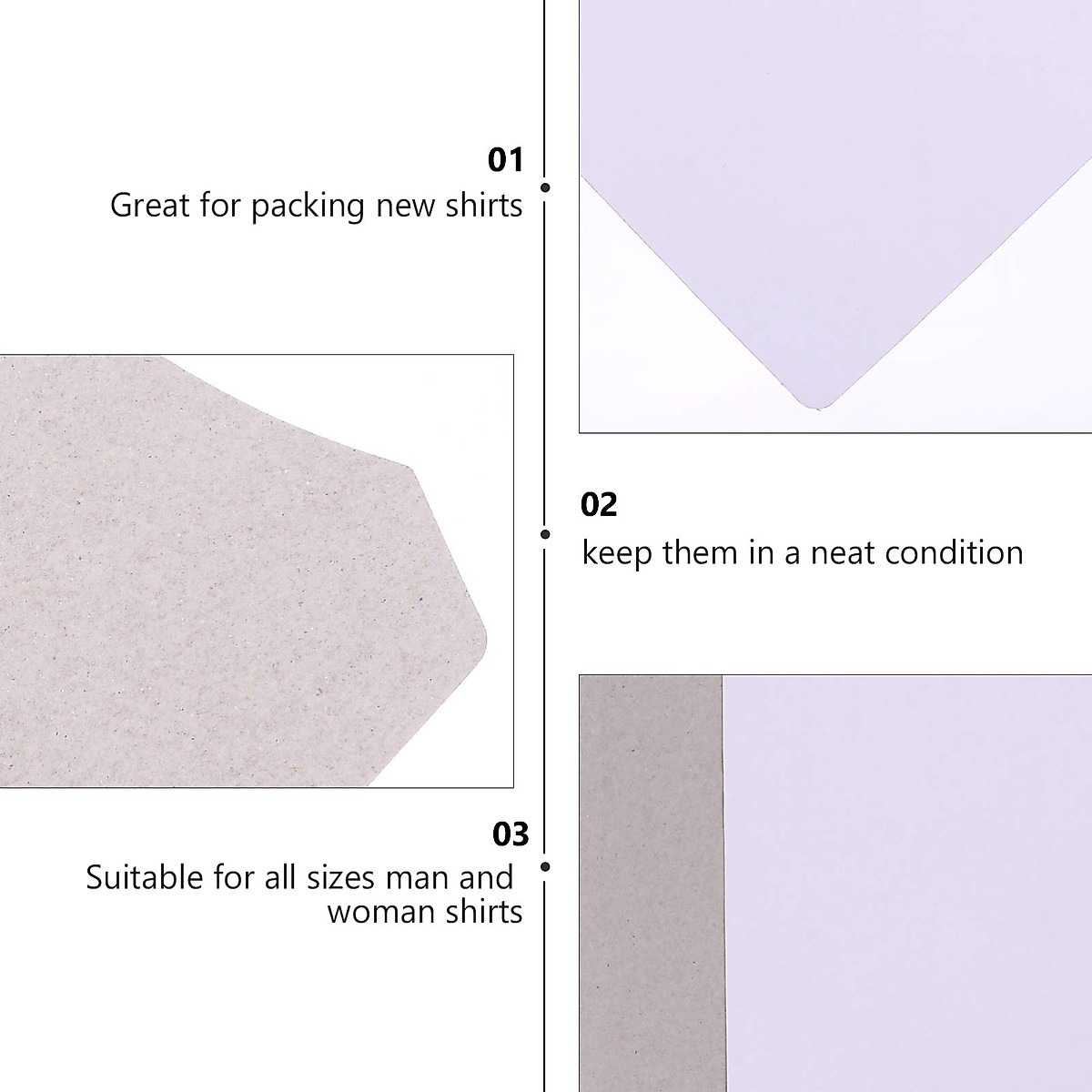 Milisten 50pcs Garment Lining Cardboard Shirt Packaging Cardboard paperplates Cardboard Filler Insert Cardboard Inserts for Clothing DIY Craft letterboard Lining Paper White a4 Fold Clothes