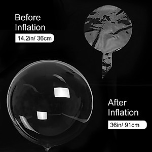 RUBFAC Bobo Balloons 12pcs, 36 Inch Bubble Balloons Clear Bobo Balloons, Large Transparent Balloon for Stuffing Wedding Birthday Party Decorations