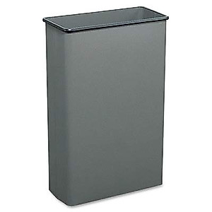 Safco Products 9618CH Rectangular Wastebasket, 88-Quart, Charcoal