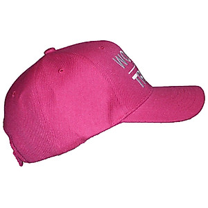 Tropic Hats Adult Embroidered Women for Trump Adjustable Ballcap - Dark Pink W/White Thread