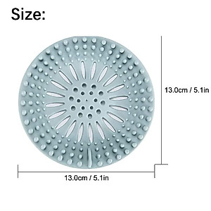 Drain Hair Catcher, Durable Silicone Hair Stopper for Shower Drain Cover Bathroom Tub, Drain Strainer to Catch Hair Easy to Install and Clean Suit for Bathtub Kitchen Sink Shower Floor (4Pcs)