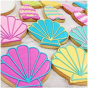 Nautical Ocean Cookie Cutters 5-Pc. Set Made in USA by Ann Clark, Anchor, Sailboat, Lighthouse, Seashell, Whale