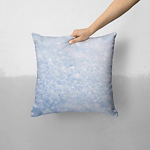 iiRov Sparkly Snow Texture - Custom Decorative Home Decor Indoor or Outdoor Throw Pillow Cover for Sofa, Bed or Couch Cushion (Pillow CASE Cover ONLY)