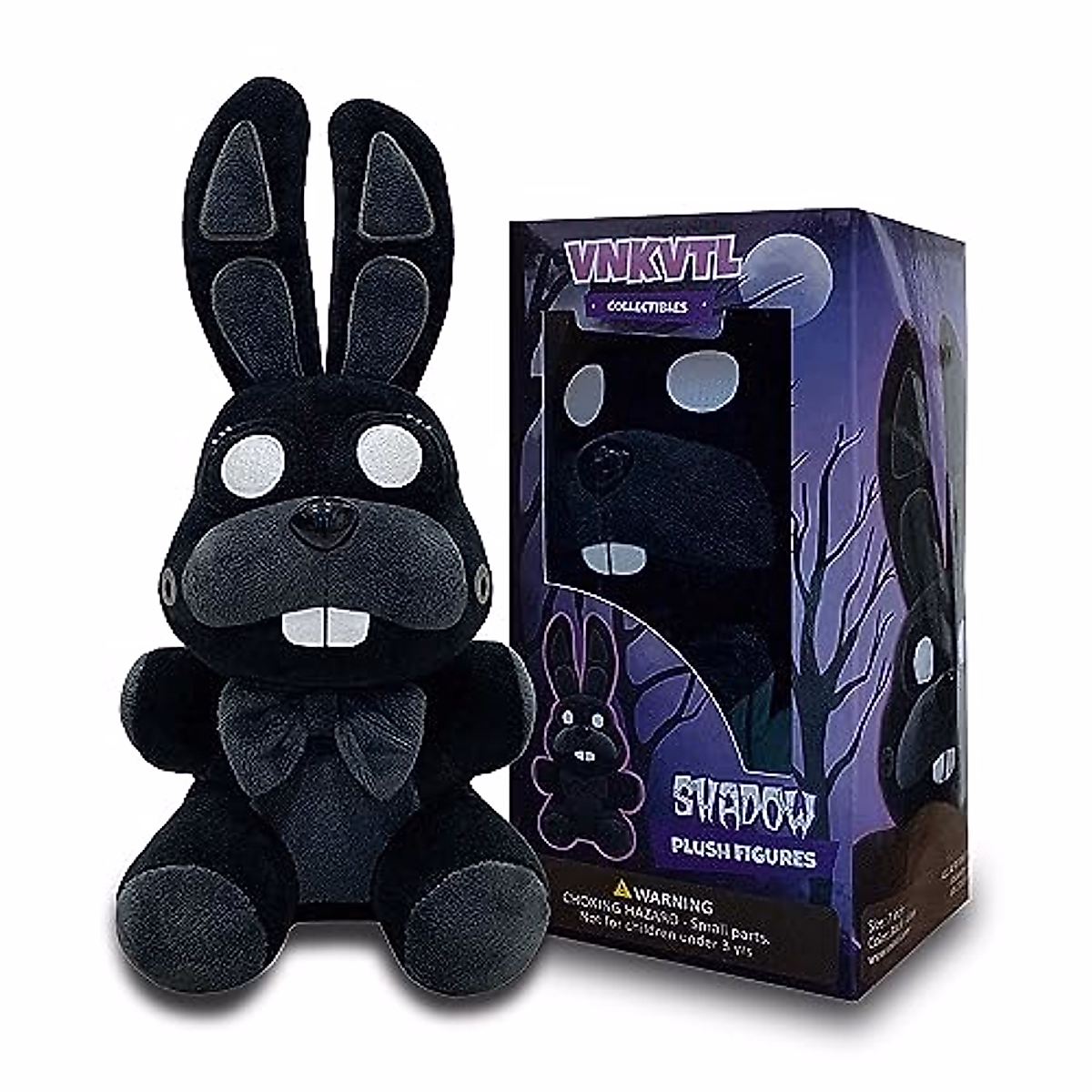 VNKVTL Shadow Bonnie Plush Birthday Gift for Kids, Toy Bonnie Plush with Soft and Comfortable Cotton, Decor Bonnie Stuffed Animal, Bonnie Plush Toy for All Ages, 7 Inch Game Plush.