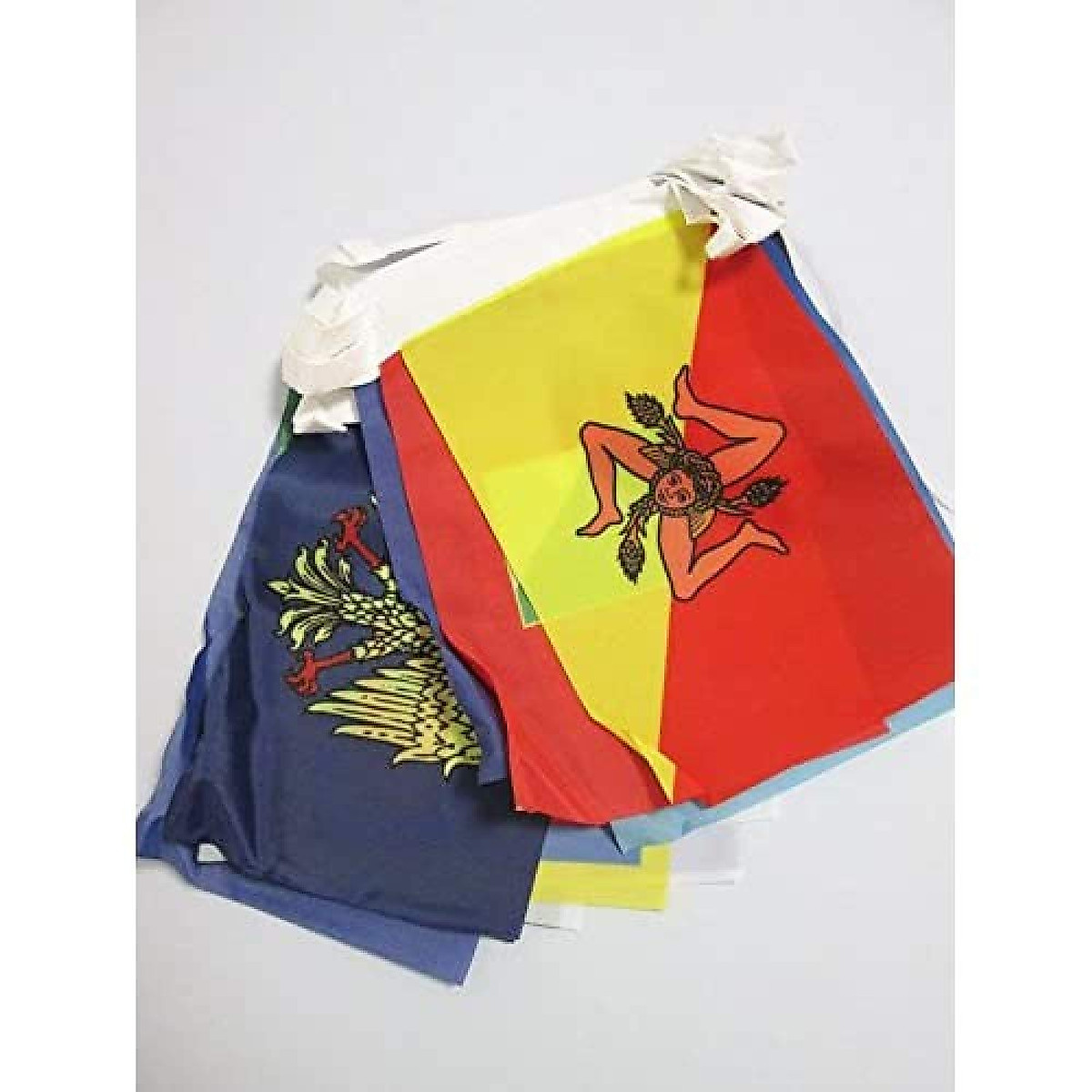 20 Regions of Italy 6 meters BUNTING Flag 20 flags 9'' x 6'' - italian region STRING flags 15 x 21 cm - AZ FLAG
