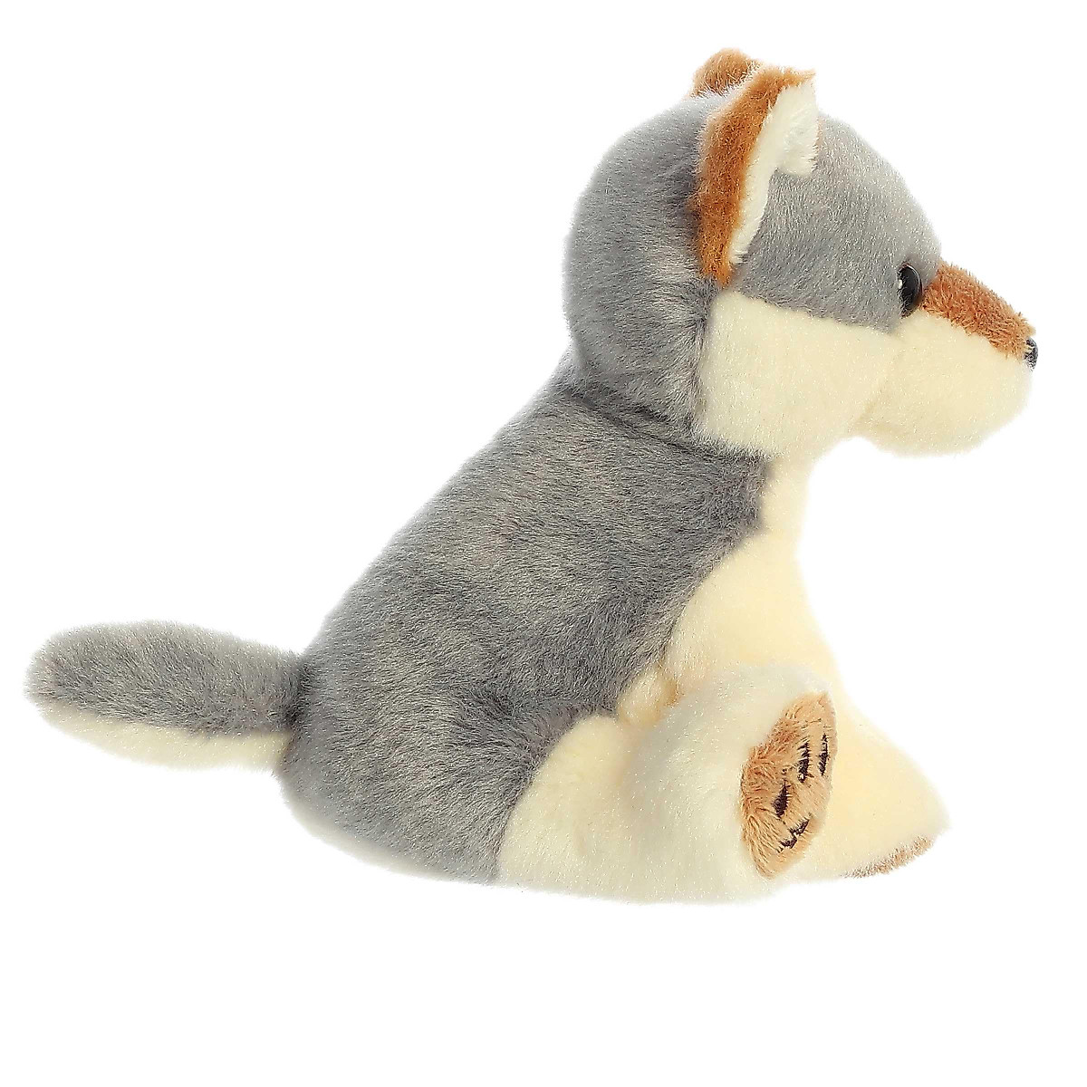 Aurora® Snuggly Lil Wiley™ Wolf Stuffed Animal - Comforting Companion - Imaginative Play - Gray 5 Inches