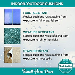 Barnett Home Decor 16" Round Bistro Cushion - Boutique Floral - Indoor - Outdoor: Fade Resistant, Weather Resistant, Stain Resistant - Latex Foam Fill (Blue - White)