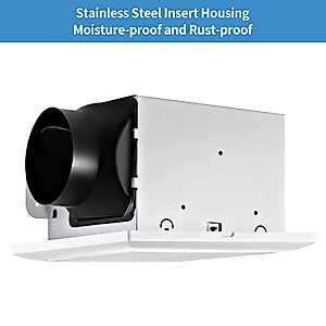 JOEAONZ Bathroom Fan 110 CFM Very Quiet with Stainless Steel Housing, Ceiling Mount Exhaust Ventilation Fan Large Air-flow Capacity, Energy-Saving Household Bath Vent Fan, White Plastic Grille