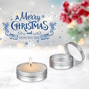 Aluminum Tin Cans, 24PCS 1/2 Oz Metal Round Tins Containers Screw Lid Small Empty Storage Travel Tin Jars for Candles, Salve, Cosmetics, Spice, Christmas Decorations