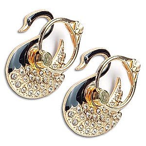 [2 Packs] Swan Glitter Bling Bling Phone Ring Holder, Sparkle Phone Ring Grip Artificial Diamond Stand,Rhinestone Cell Finger Ring for Phones,Pad