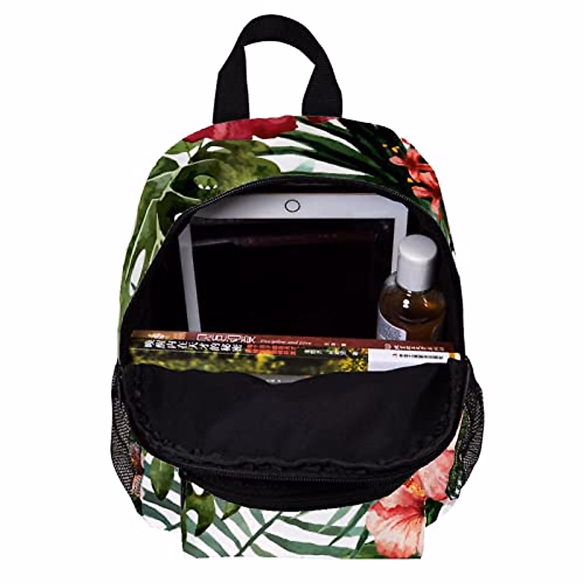 Cute Fashion Mini Backpack Pack Bag Tropical White Floral Flower