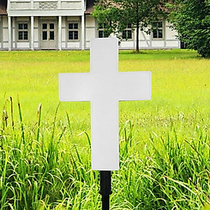 LOVIVER Solar Lighted Cross by Eternal Light Memorial Light Garden Cemetery Church