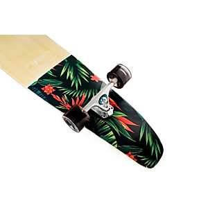 TailorShape Race Clothes 44" Bamboo and Canadian Maple Longboard Skateboard Cruiser Flowers