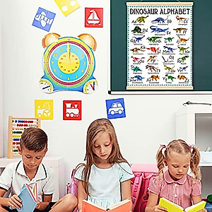 Dinosaur Alphabet Chart Hanger Painting Dinosaur Classroom Posters and Decorations Dinosaur Theme Educational Poster A to Z Dinosaur Names Alphabet Learning Chart for Preschool and Kindergarten