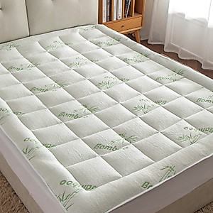 Mattress Pad Full Size, Cooling Mattress Protector Pillow Top Cover Pad with 6-22 Inches Deep Pocket, Breathable Mattress Cover with Down Alternative Fill