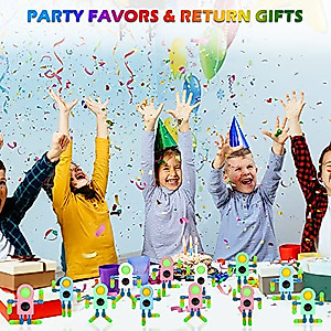 SoulLife 24 Pack Easter Basket Stuffers DIY Popper Chain Fidget Spinners Stress Relief Anxiety Reduction Fidget Toys Bulk, Birthday Return Gift Party Favors Classroom Prizes Stocking Stuffers for Kids