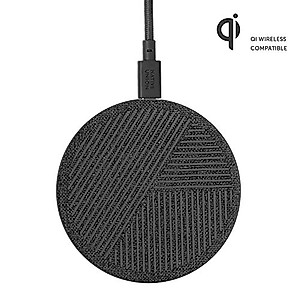 Native Union Drop - High Speed Wireless Charger [Qi Certified] 10W Non-Slip Fast Wireless Charging Pad - Compatible with iPhone 12/12 Pro/12 Pro Max/12 mini/11/11 Pro/11 Pro Max (Slate)