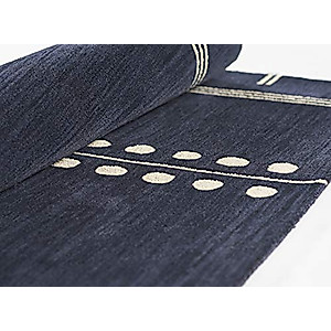 Momeni Simba Wool Hand Tufted Contemporary Indoor Area Rug, Navy, 2'6" X 8' Runner