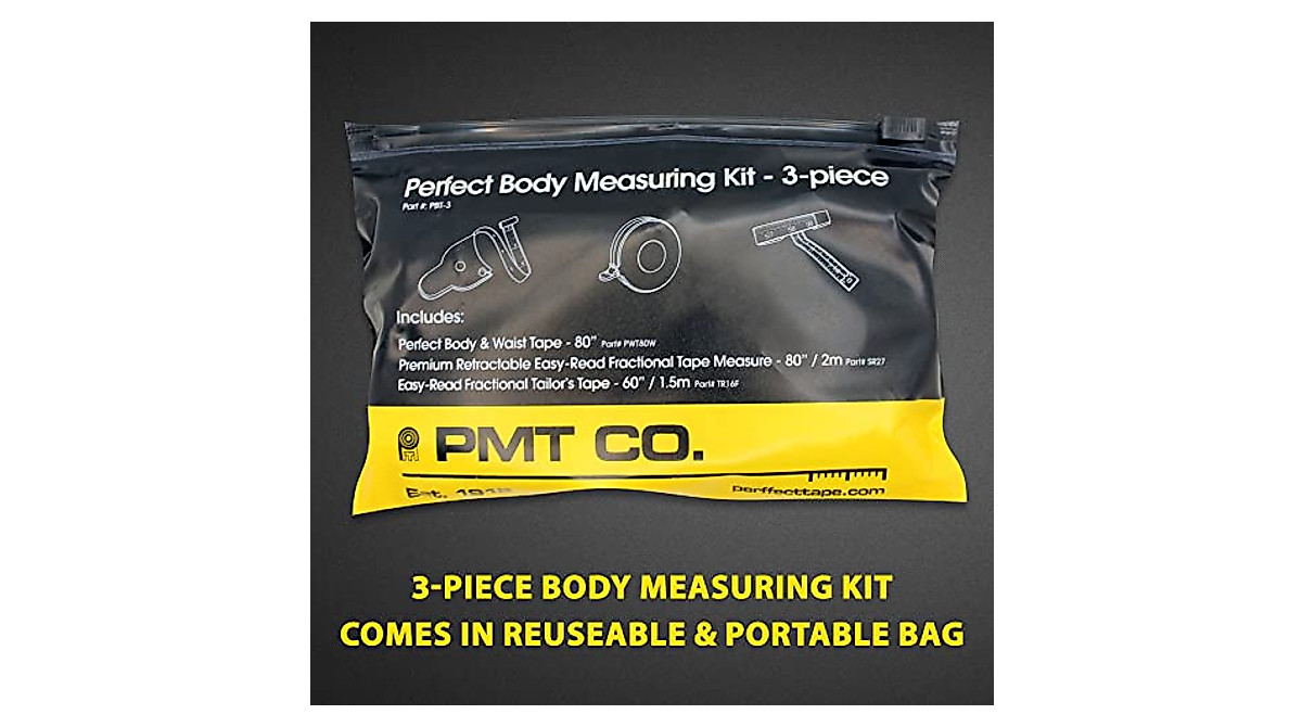 3 Piece Body Measuring Tape Kit - Retractable & Accurate for Fitness ...
