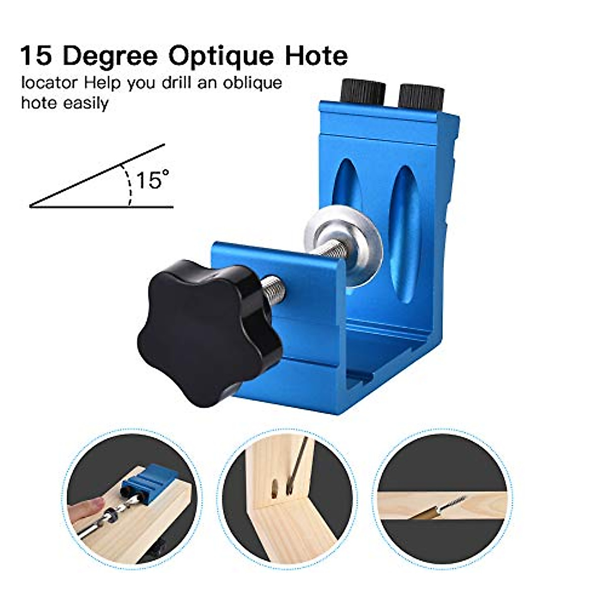 Pocket Hole Jig Kit Dowel Drill Joinery Screw Kit Carpenters Wood Woodwork Guides Joint Angle Tool Carpentry Locator