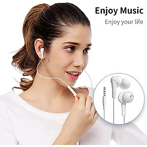 VddSmm Wired Earbuds 6 Pack Earbuds Earphones with Microphone Earbuds Wired Stereo in-Ear Headphones Compatible with iPhone and Android Smartphones iPad MP3 Fits All 3.5mm Interface Devices