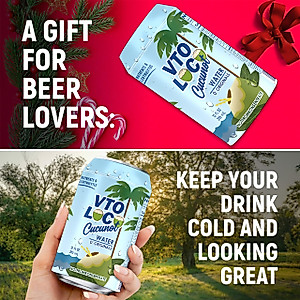 Skywin Silicone Can Sleeve (2 Pack) - Can Cover Hides Can by Disguising it as a Can of Natural Coconut Water (Blue)