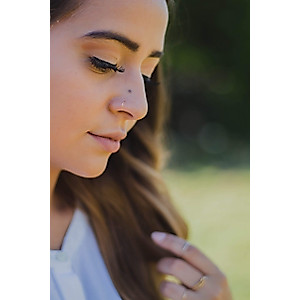 22g 6mm - 7mm 14k Gold Filled Adjustable Hoop Nose Ring - 22 Gauge 6-7MM