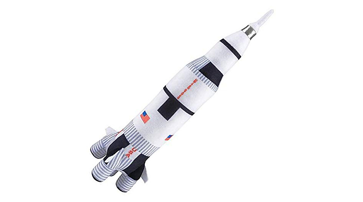 ArtCreativity 18.5 Inch Saturn Rocket Plush Toy for Kids