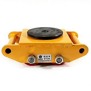 Heavy Duty Machine Dolly Skate Machinery Roller Mover Cargo Trolley 6 Ton 13200lb, with Steel Rollers Cap 360 Degree Rotation Rotating Cover Mobile Equipment