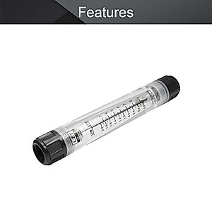 Othmro 0.2-2GPM Organic Glass Panel Type Water Flow Meter LZT-15G 1pcs