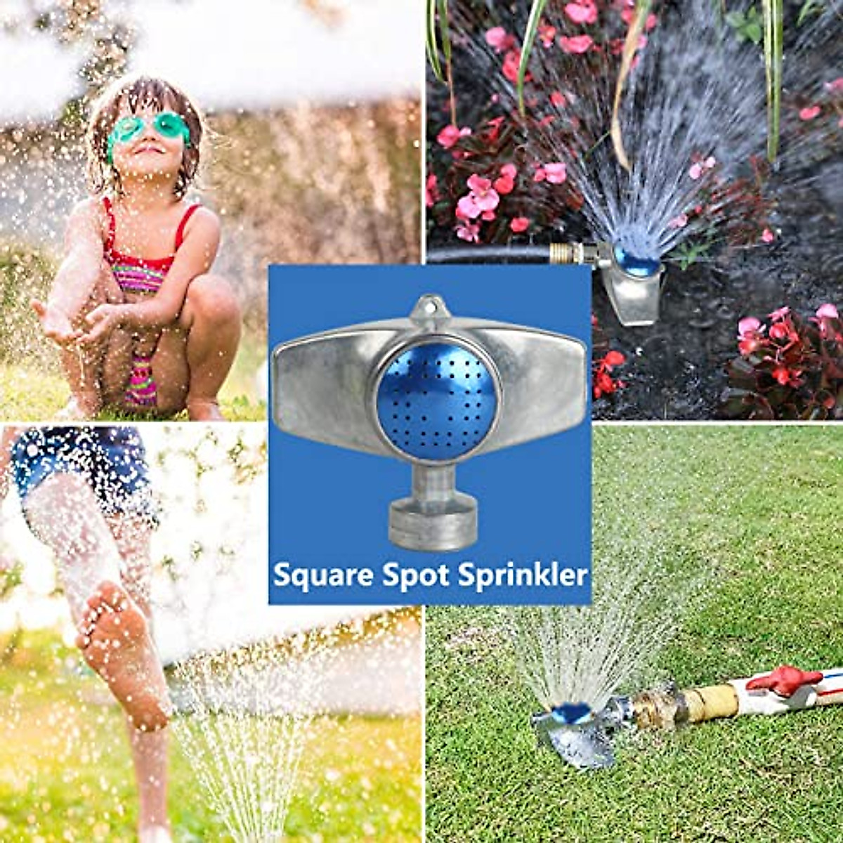 Metal Circular Square Sprinkler 360 Degree Sprinklers for Small to Medium Area Watering Outdoor Garden Yard Lawn