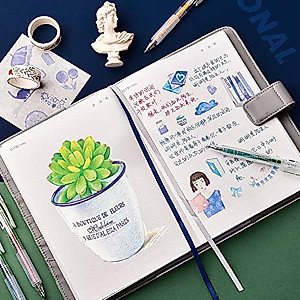 Morandi Colored Gel Ink Pens Retractable 0.5mm Fine Point Assorted Colors for Bullet Journal/To Do List/Making Notes/Art Painting, Pack of 9 (Nordic Style)