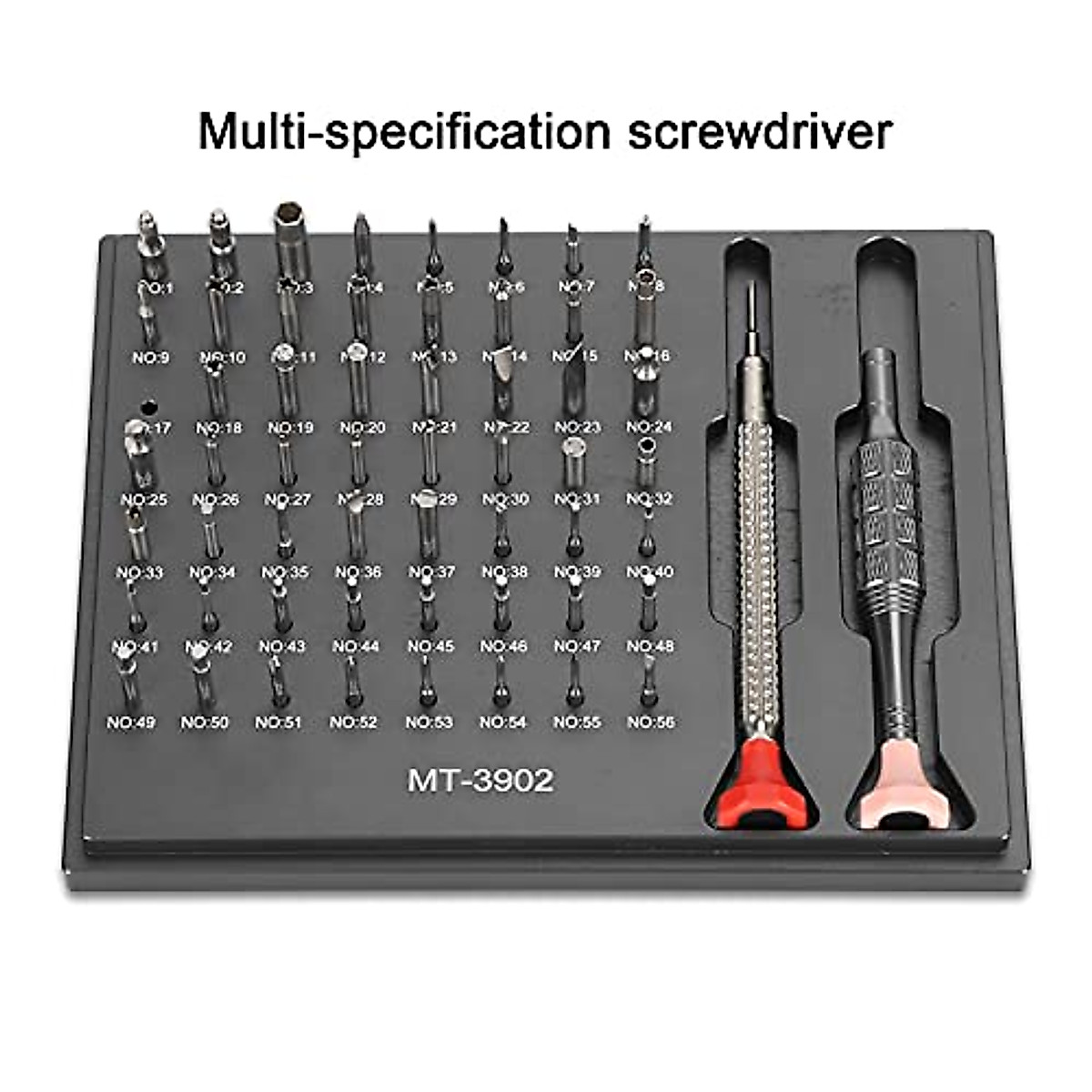 Watch Screwdrivers Kit, MT‑3902 Watch Screwdriver Set 56pcs Screwdriver Bit Professional Watch Repair Tool Kit for Eyeglasses Watches Electronics Computer Repair Tools