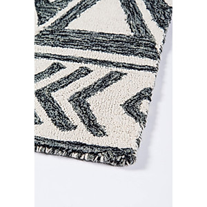 Momeni Mallorca Charcoal Area Rug Area Rug, 2' x 8' Runner Rug for Living Room, Dining Room, Bedroom, Hallways, and Kitchen