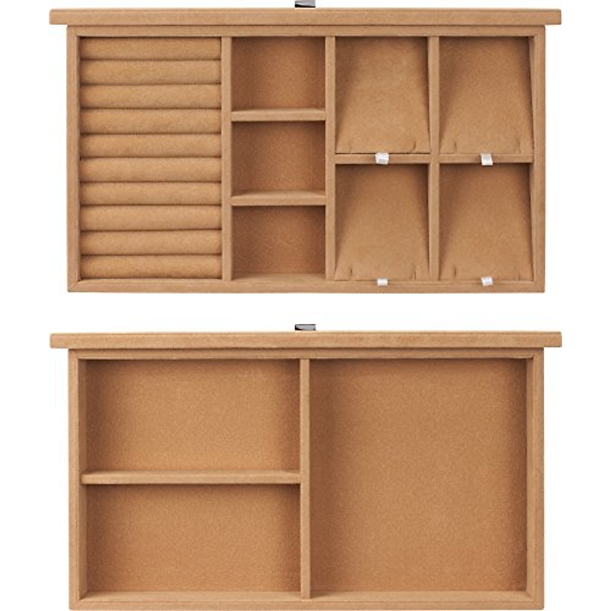 Barska 1.01 Cu. Feet Steel 1,400° Fireproof Jewelry Glass Shelf Drawer Security Safe Cabinet with Organizer, White