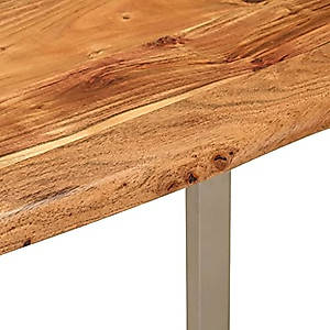 YPWRENH Decorative Table Cocktail Table Dining Table 43.3"x19.7"x29.9" Solid Wood Acacia for Dining Room, Kitchen or Living Room